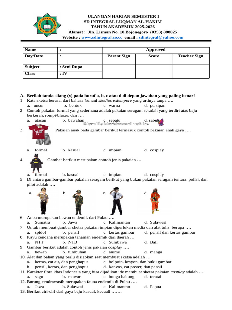 UH SENI RUPA BAB 1 | PDF