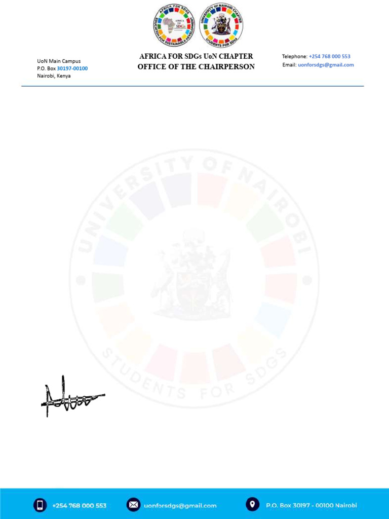UoN for SDGs Official Letterhead | PDF