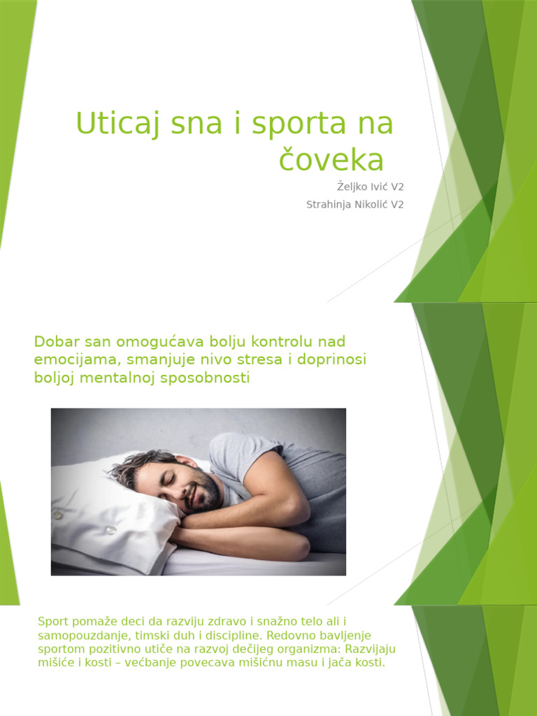 Uticaj Sna I Sporta Na Coveka | PDF