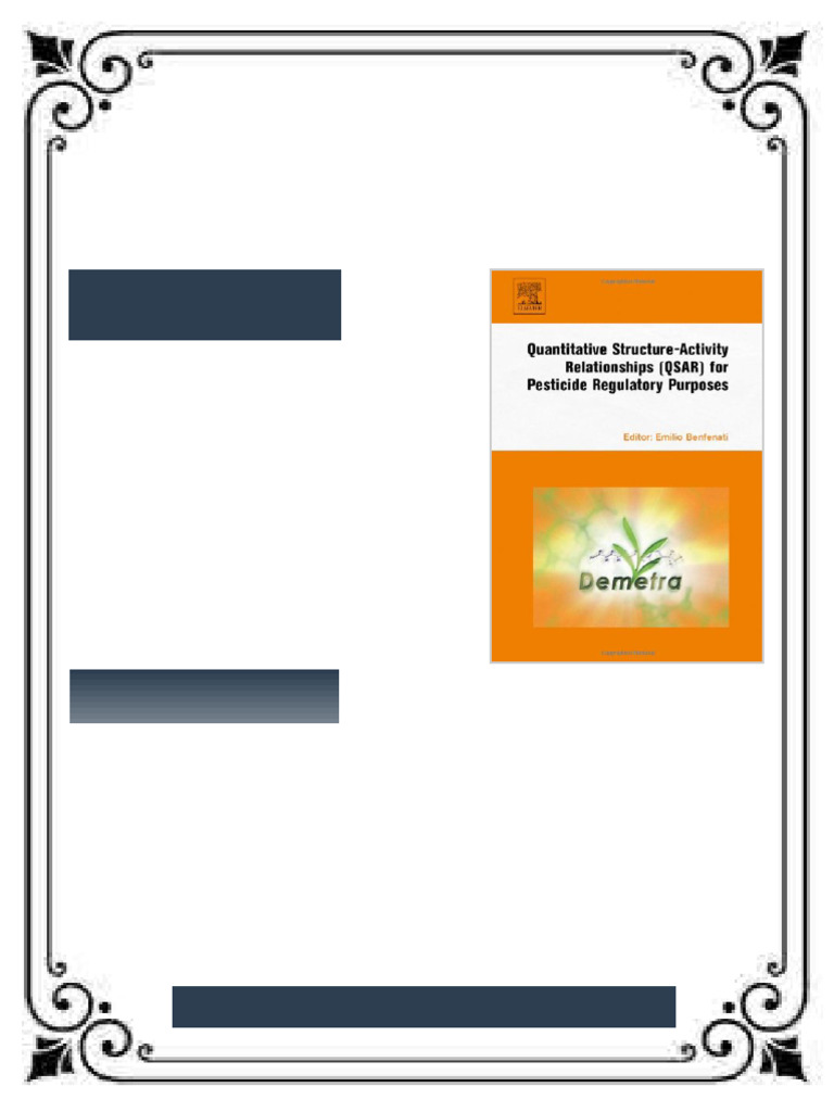 Quantitative Structure Activity QSAR for Pesticide Regulatory Purposes ...
