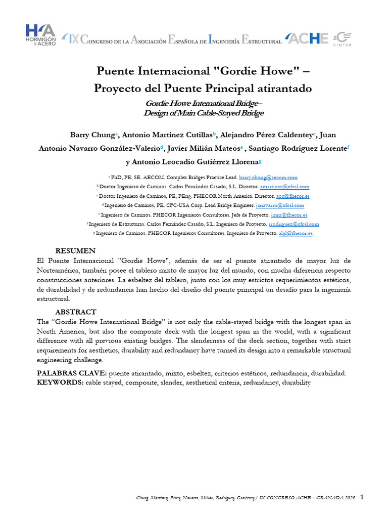 Diseño del Puente Gordie Howe: Innovación Estructural | PDF | Viga ...