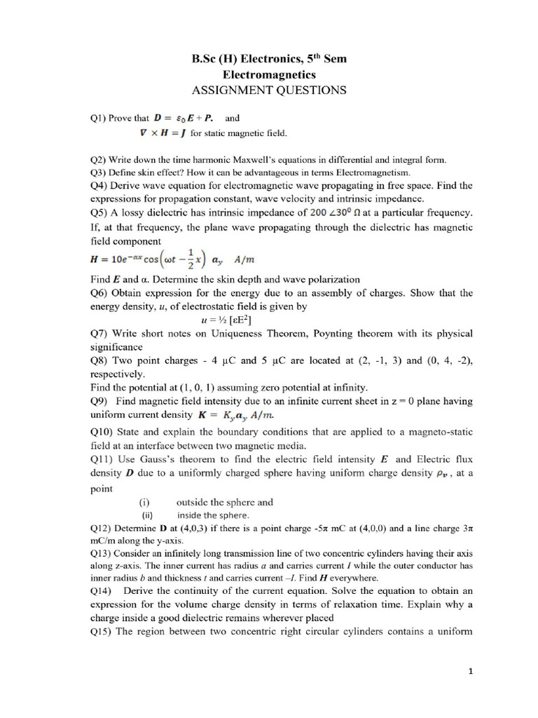 EMT 2025_Assignment 2 and 3 | PDF
