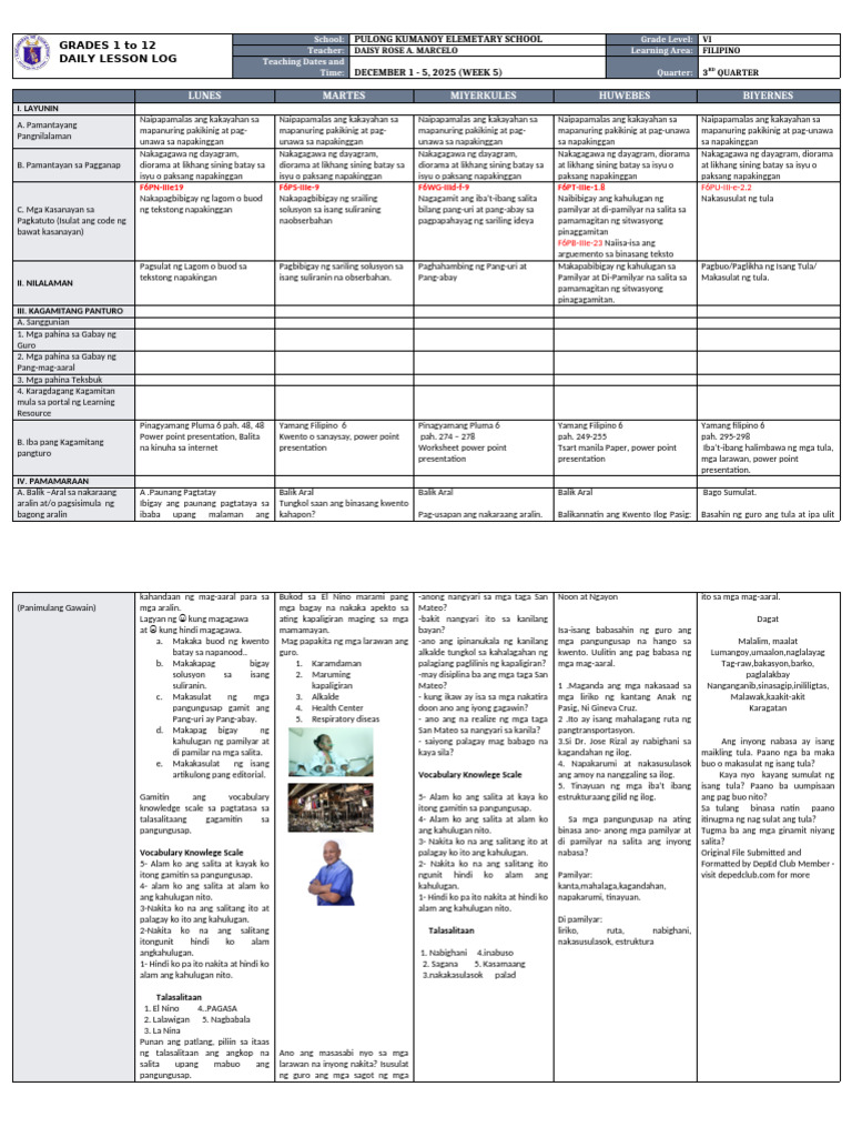Fil 6-Q3-Week 5 | PDF