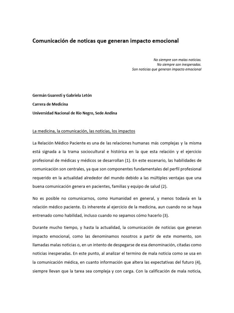 Guaresti y Leton -Comunicación de Noticas Que Generan Impacto Emocional ...