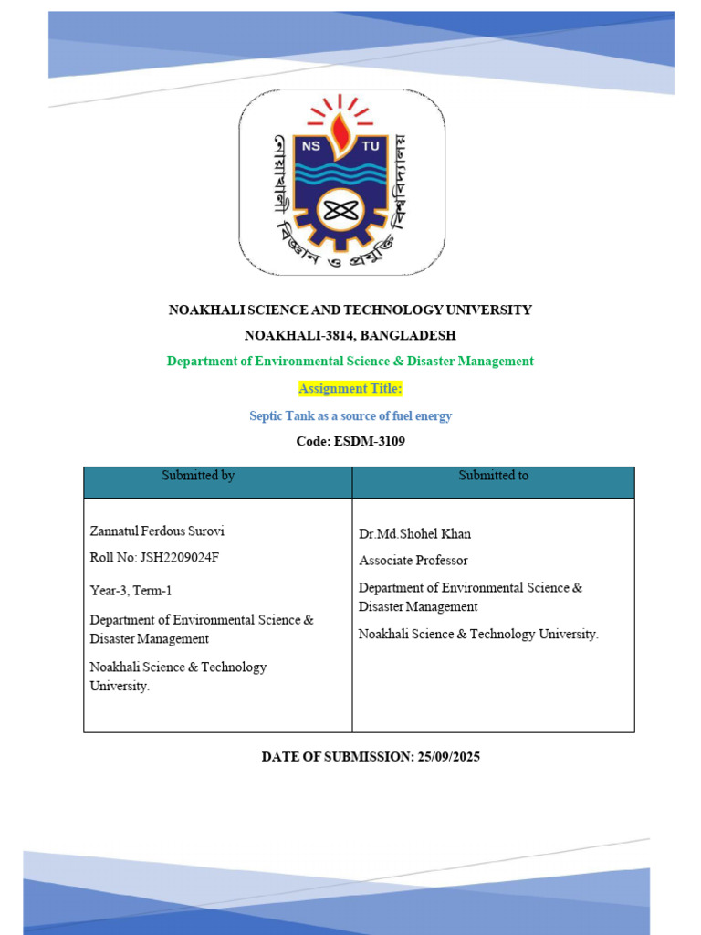 Assignment On Waste Management - JSH2209024F | PDF | Anaerobic ...