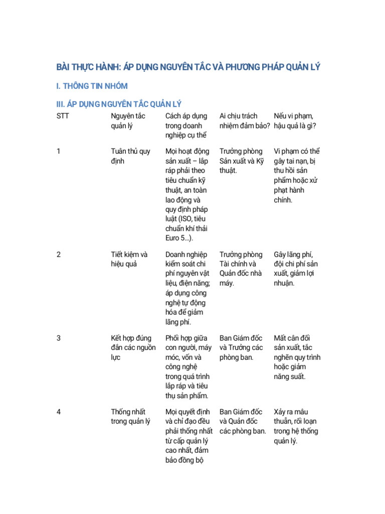 Bai Thuc Hanh Quan Ly o to Sua | PDF