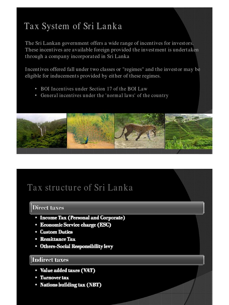 Tax System SriLanka | PDF | Value Added Tax | Taxes