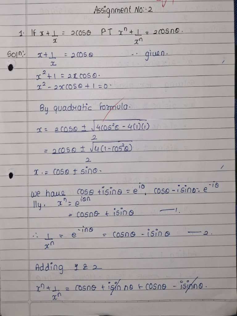 Maths Assignment 2 | PDF