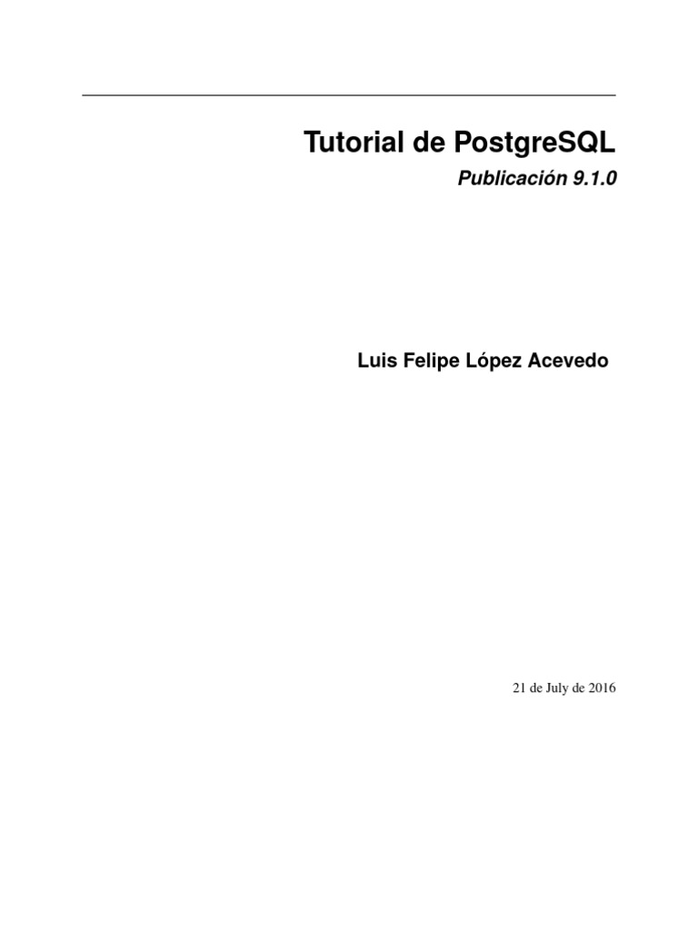 pgsqltutorial | PDF | SQL | Postgre Sql