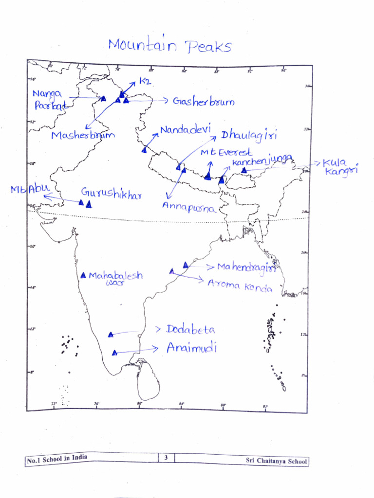 Map Pointing of India | PDF