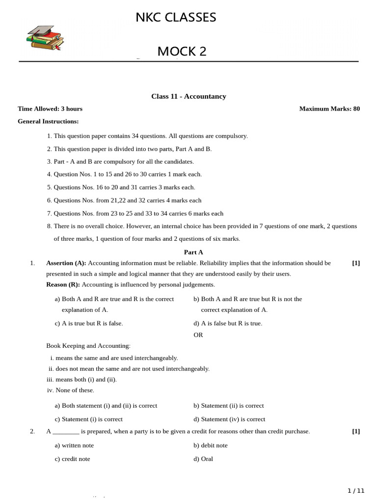 MOCK 2 Q | PDF | Debits And Credits | Cheque