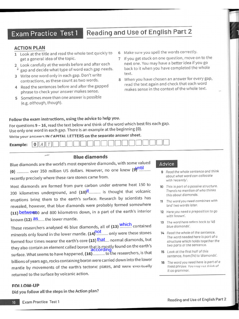 C1 Advanced Trainer Exam Practice HW 1 | PDF