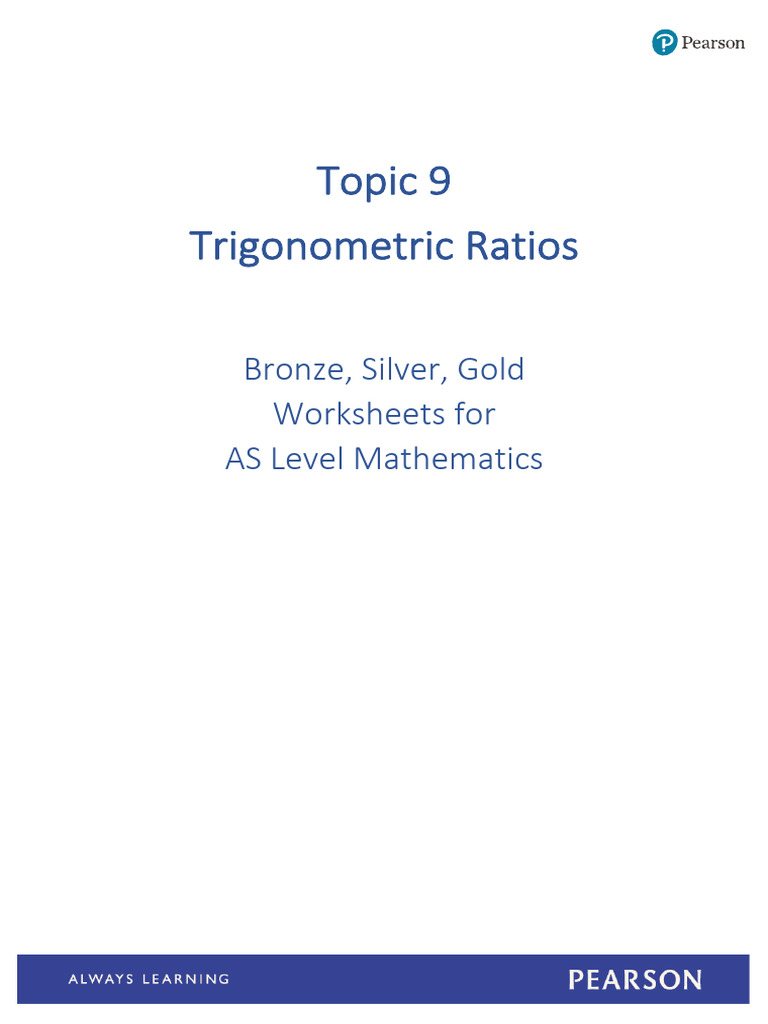 Topic 9 Trigonometric Ratios | PDF | Area | Triangle