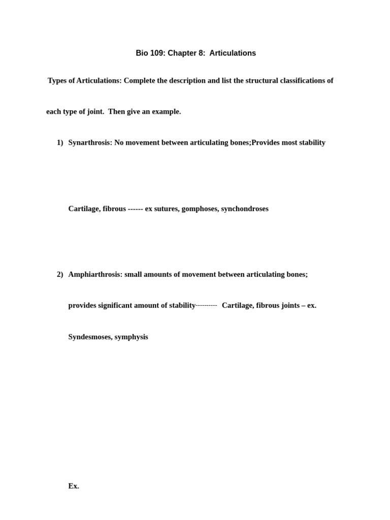 Bio 109 Chapter 8 Outline (Nora - Updated) - Google Docs (1) | PDF