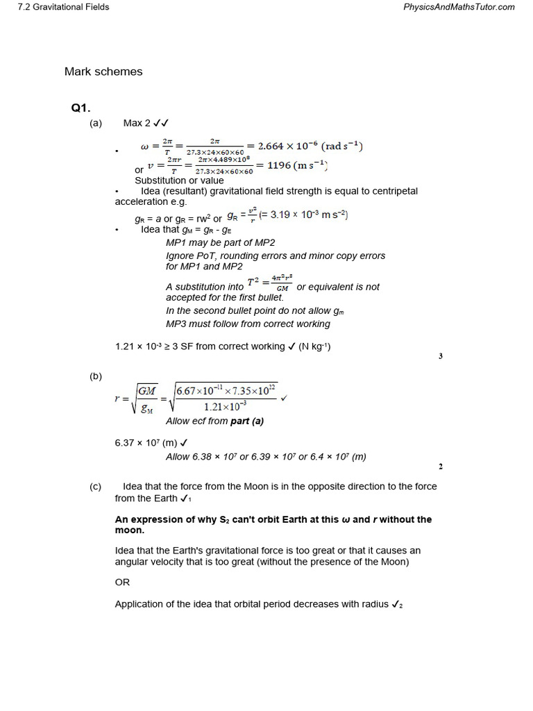 Httpspmt.physicsandmathstutor.comdownloadPhysicsA LevelTopic QsAQA07 FieldsSet P7 ...