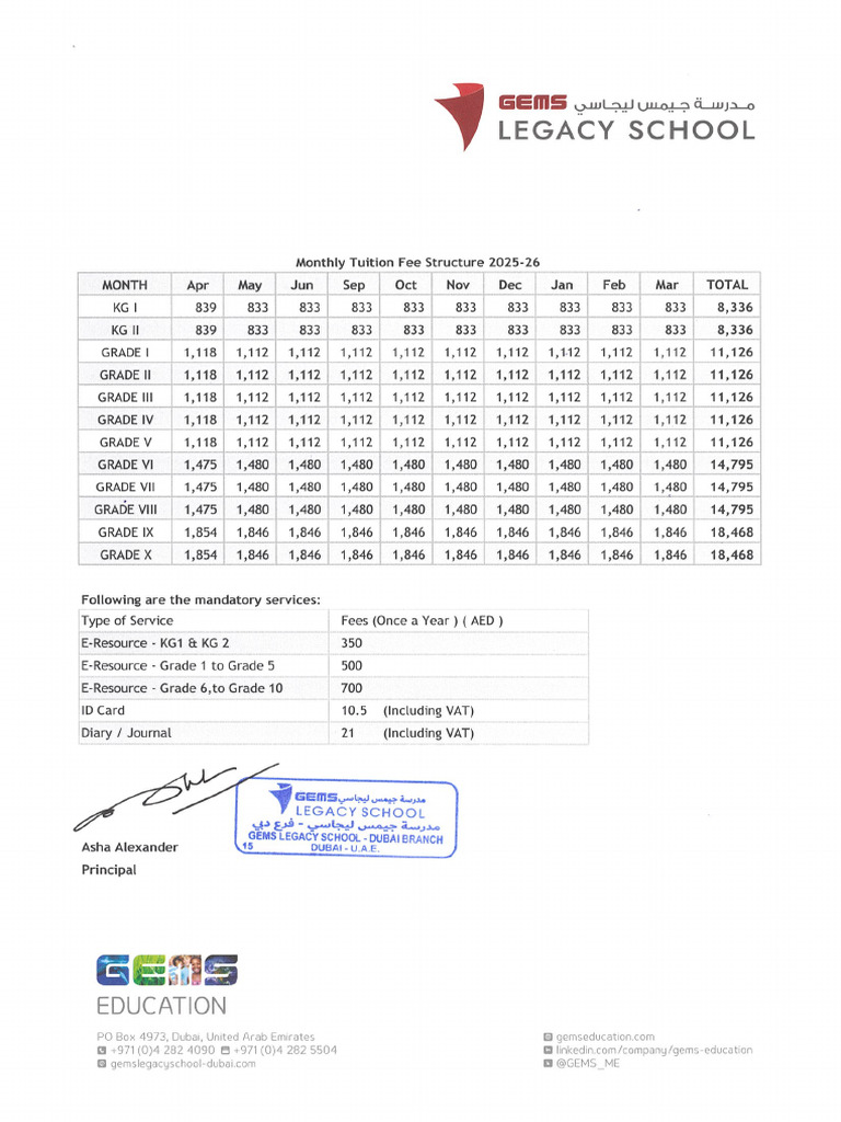Fee Structure 25 26 | PDF