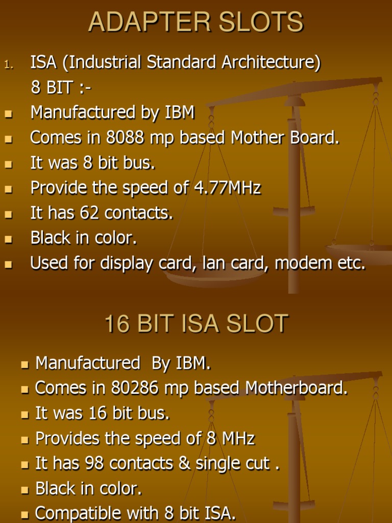 Adapter Slot Types | PDF | Physical Layer Protocols | Computing