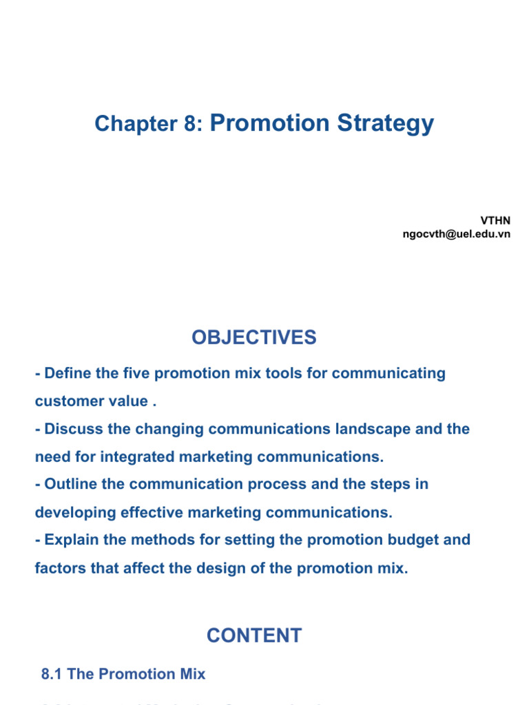 Chapter 8 Promiotion | PDF | Marketing Communications | Marketing