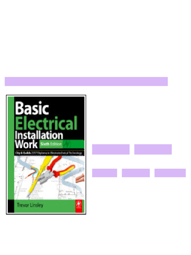 (Ebook) Basic Electrical Installation Work, Sixth Edition by Linsley, Trevor ISBN 9780080966281 ...