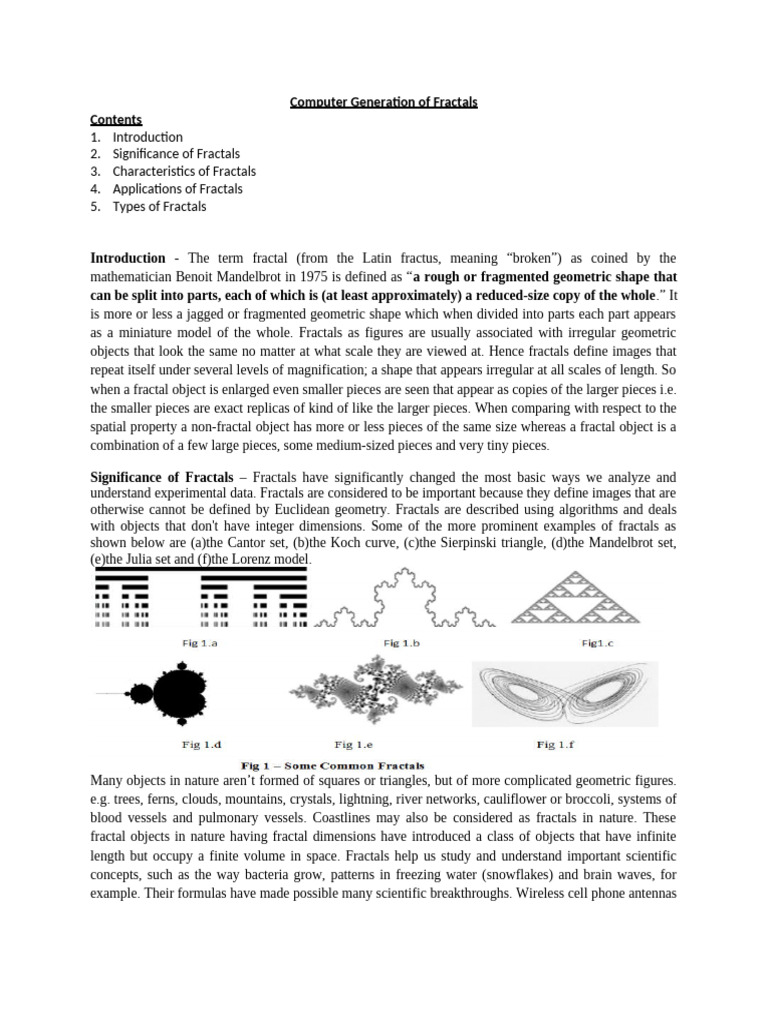 Understanding Fractals: Types and Applications | PDF | Fractal ...