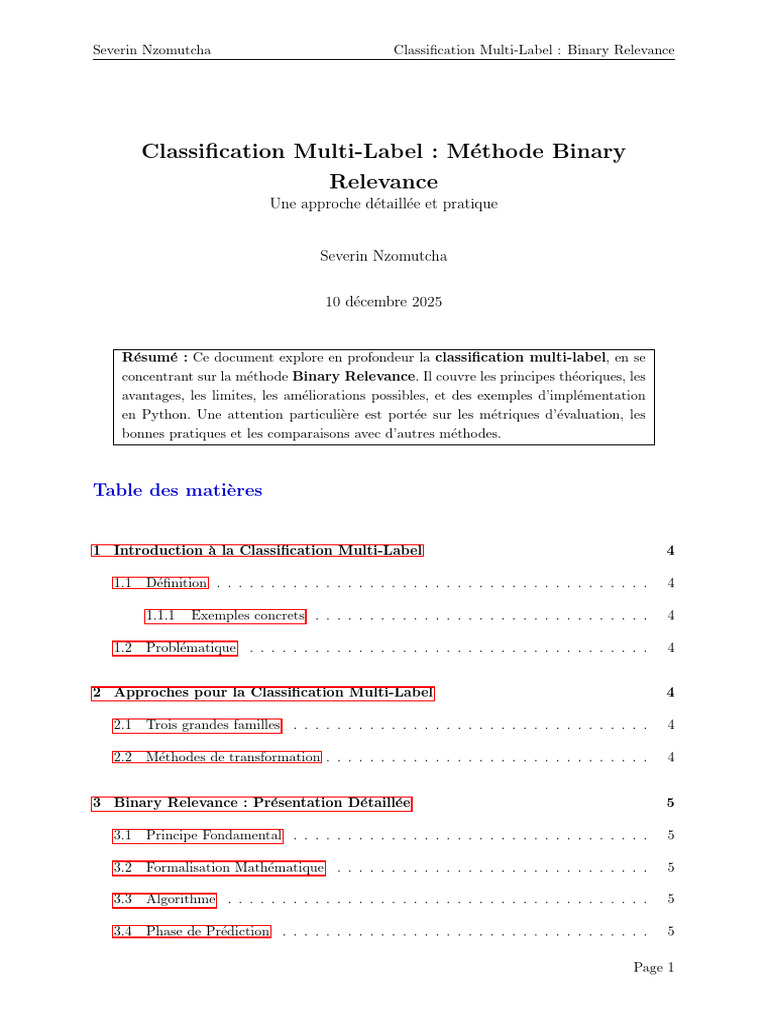 Classification Multi-Label : Binary Relevance | PDF | Machine à ...