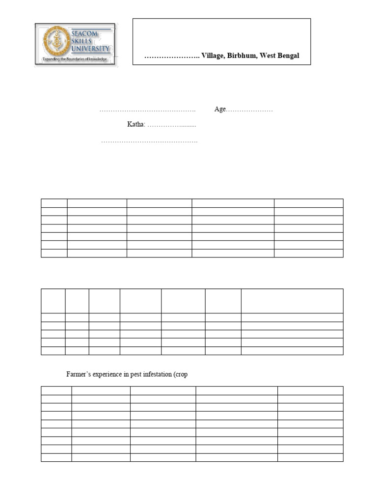 Insect Pest Management Survey Report | PDF | Pest (Organism ...