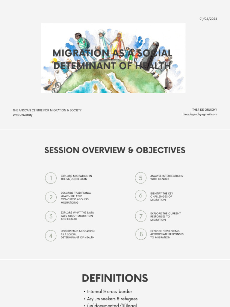 Migration as SDH Feb2024 | PDF | Human Migration | Refugee