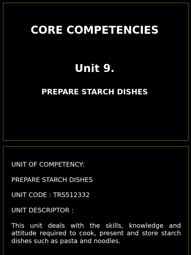 CORE 9 Competency in Cookery Qualification | PDF