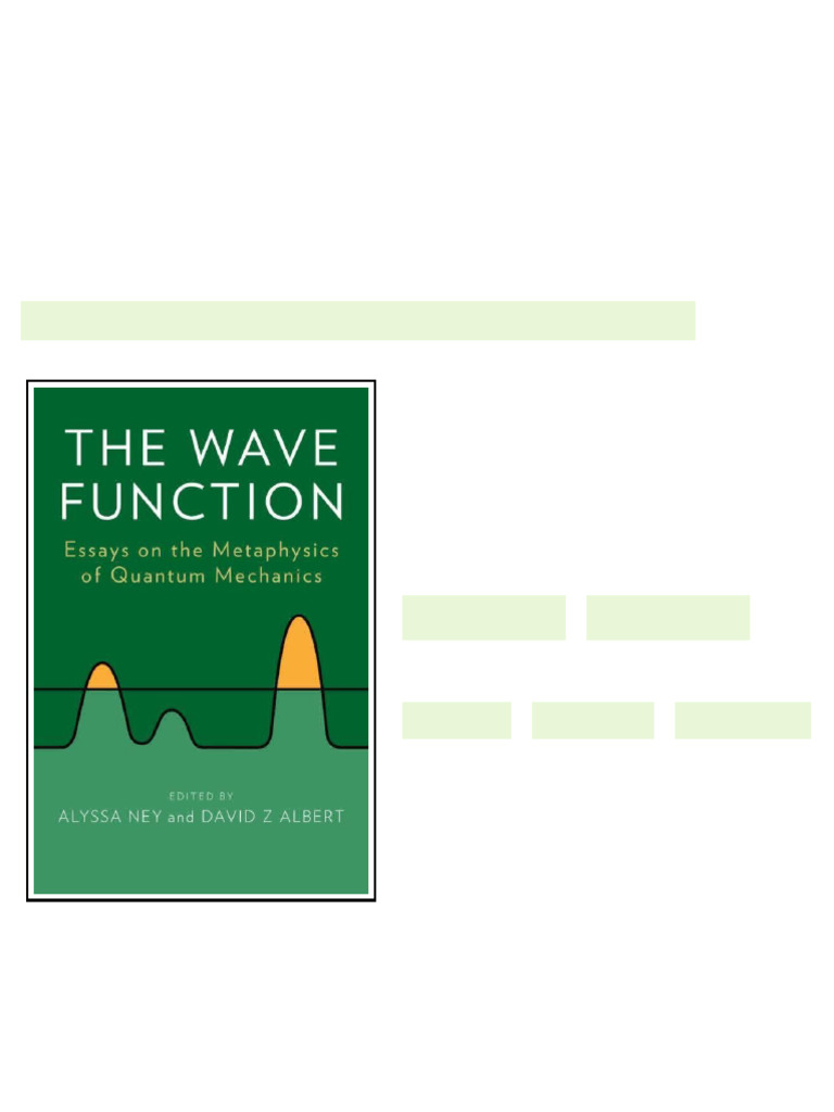 The Wave Function Essays on the Metaphysics of Quantum Mechanics 1st ...
