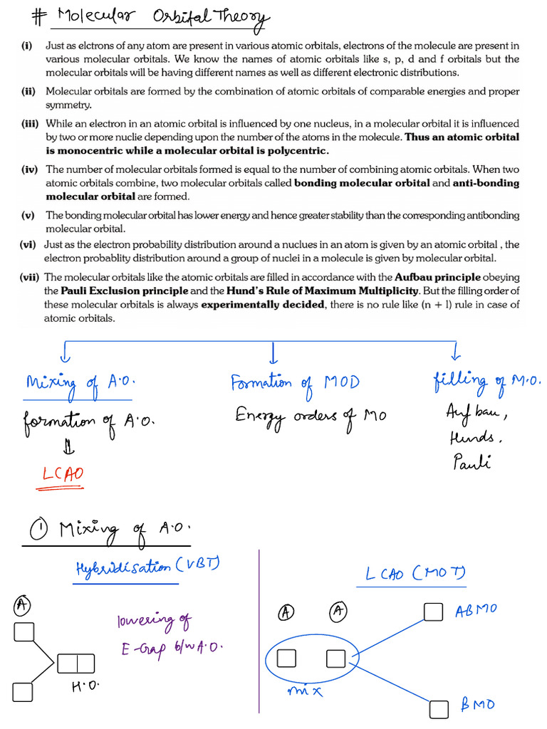 Molecular Orbital Theory | PDF