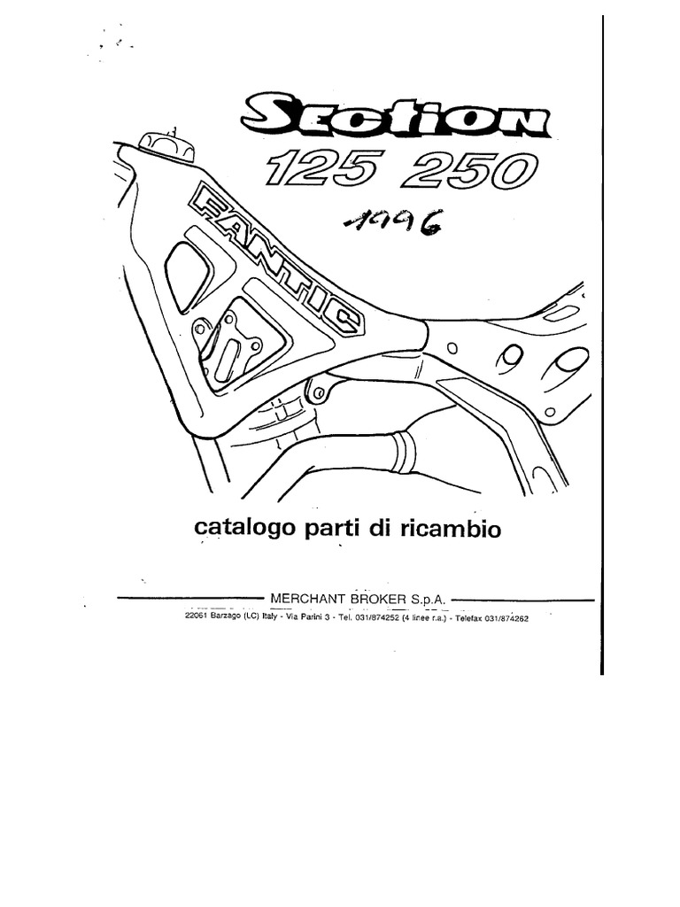 Fantic Section 250 - 96 Model Spare Parts Catalog | PDF