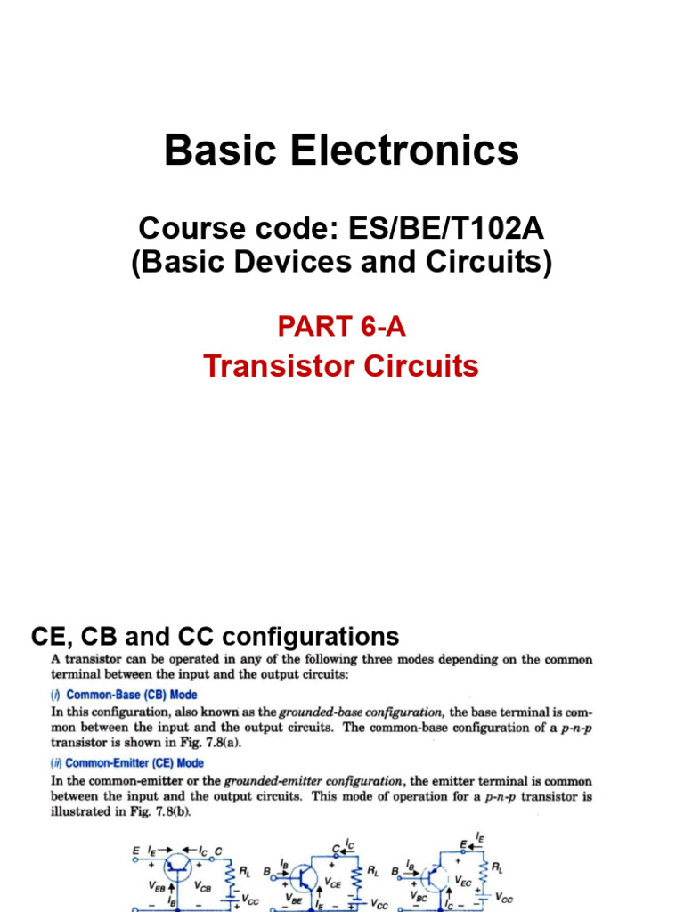 Transistor Circuits and Amplifiers Guide | PDF