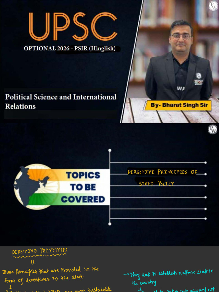 PSIR Directive Principles of State Policy Class Notes | PDF