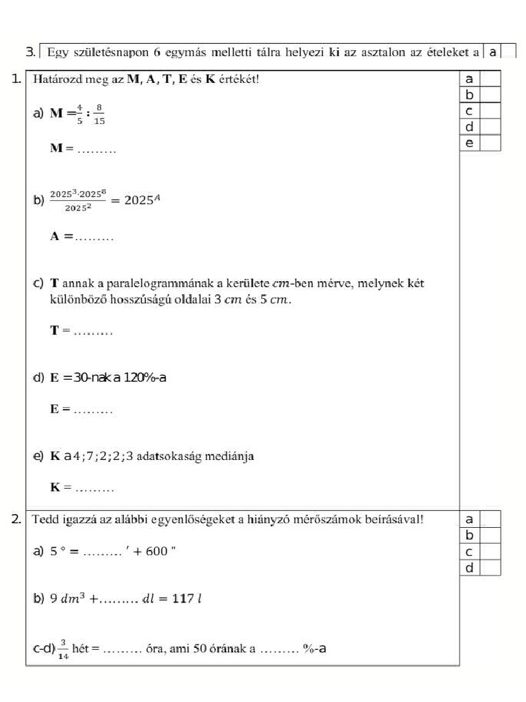 8.próba felvételi | PDF