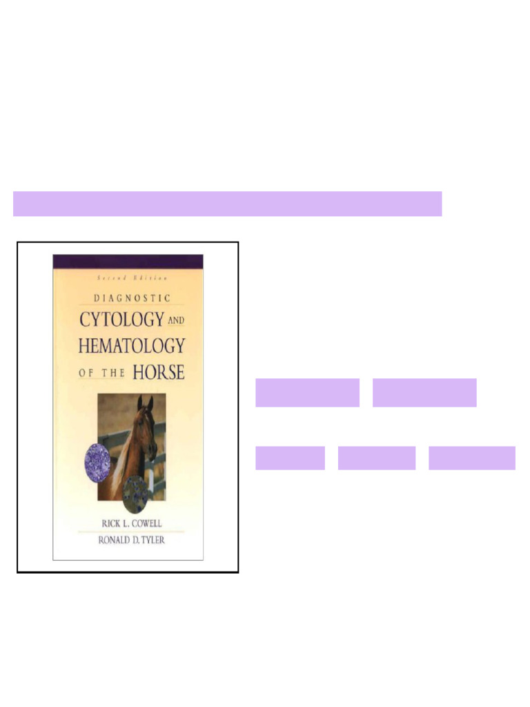 Diagnostic Cytology and Hematology of the Horse 2nd ed Edition R ...