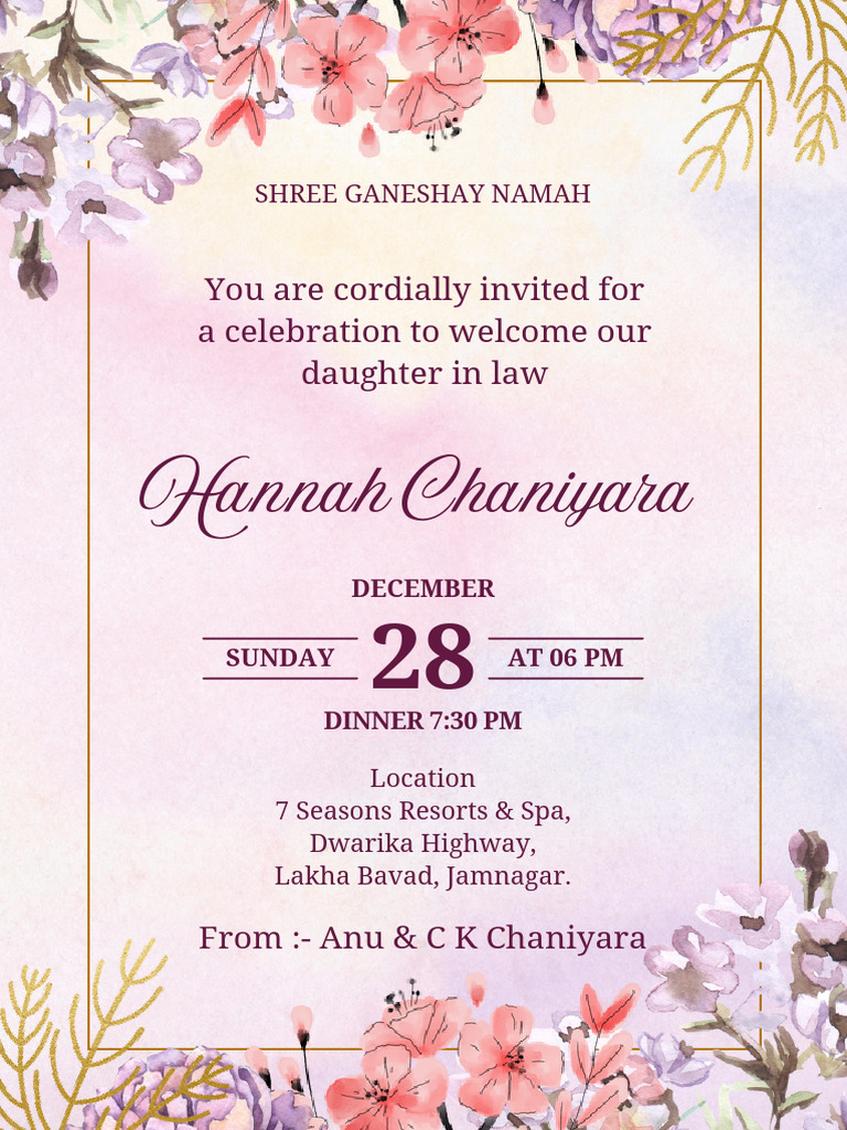 Hannah Invitation | PDF