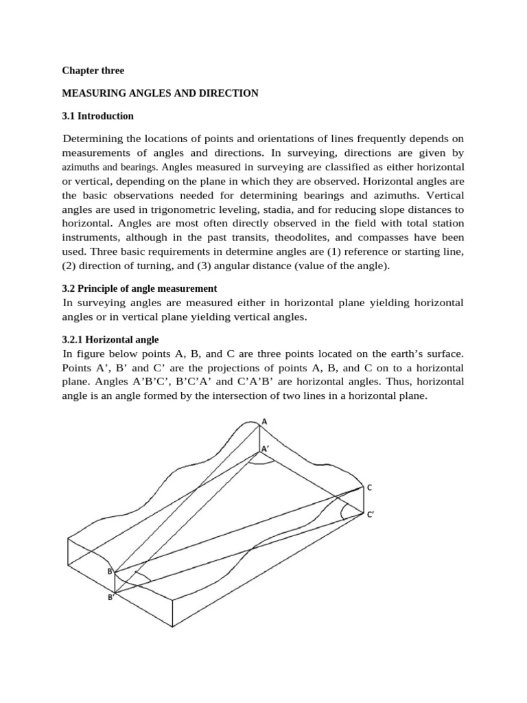 Measuring Angles and Direction | PDF | Azimuth | Angle