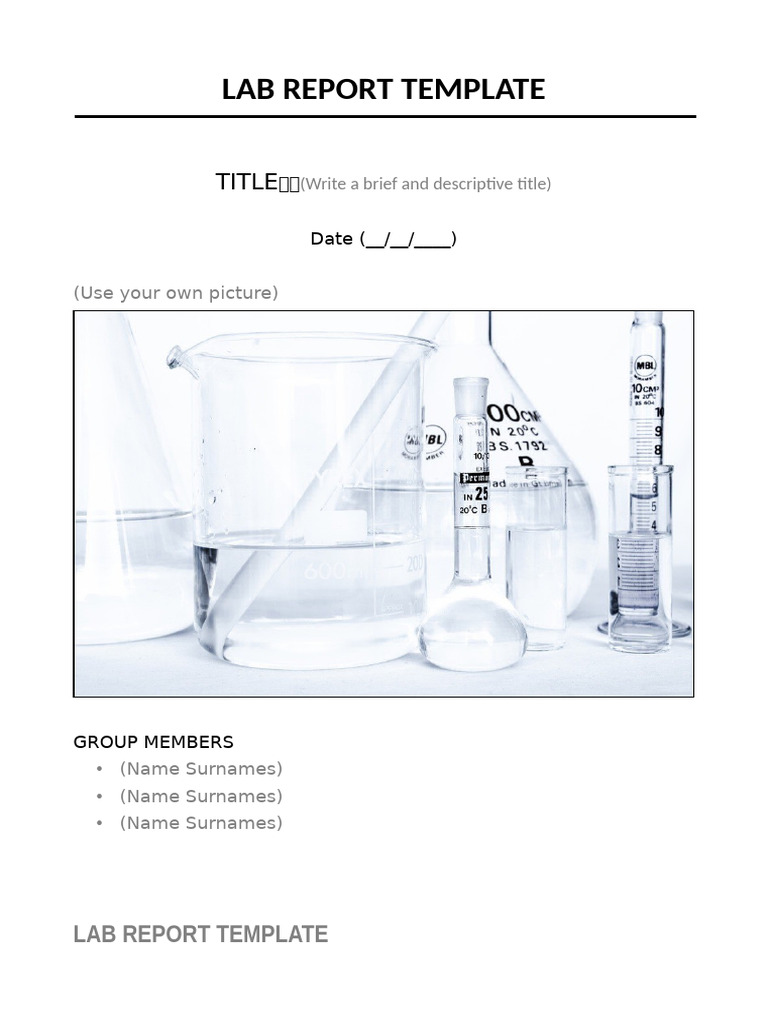 Lab Report Template_2nd of ESO | PDF