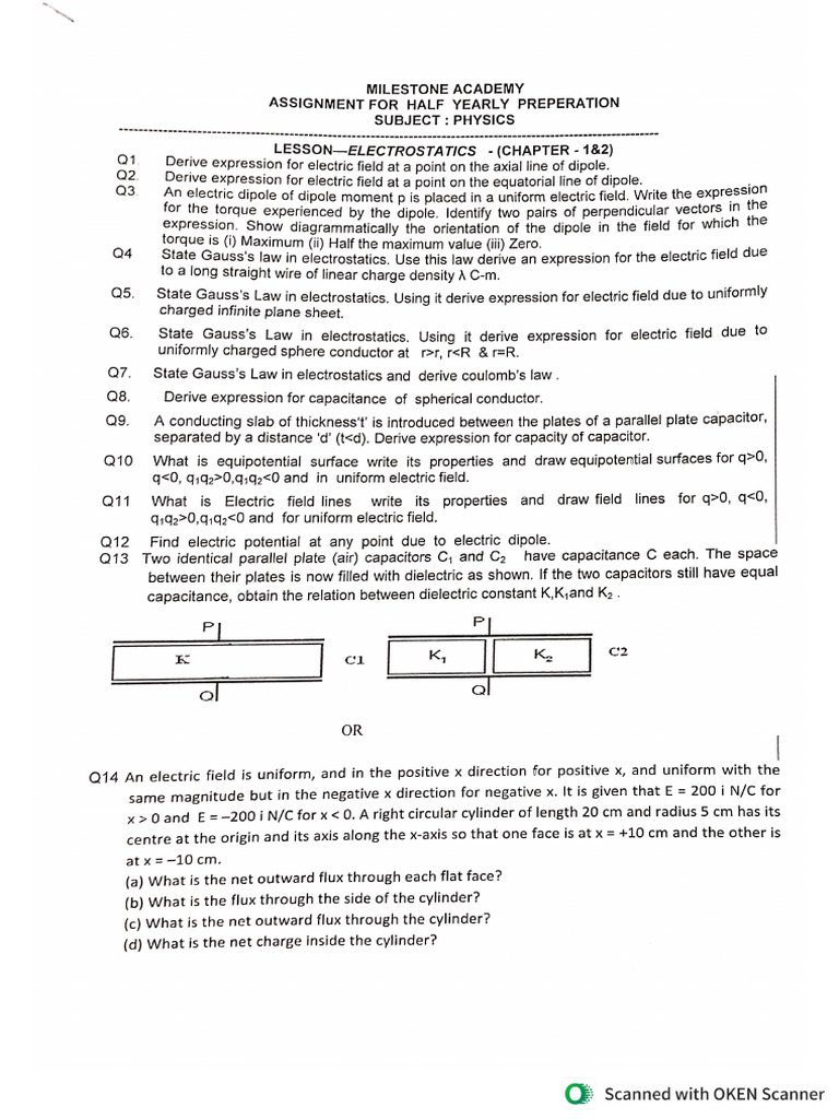Class 12 Physics Revision | PDF