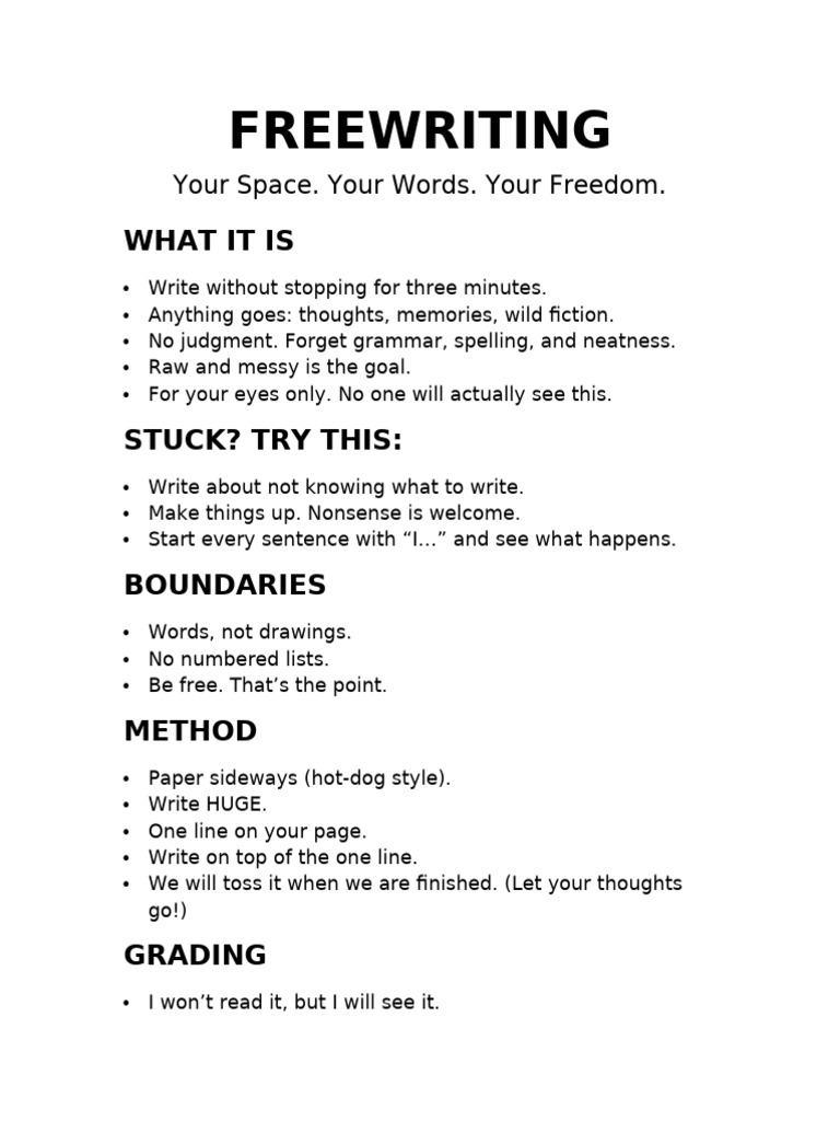 Freewriting INTRO | PDF
