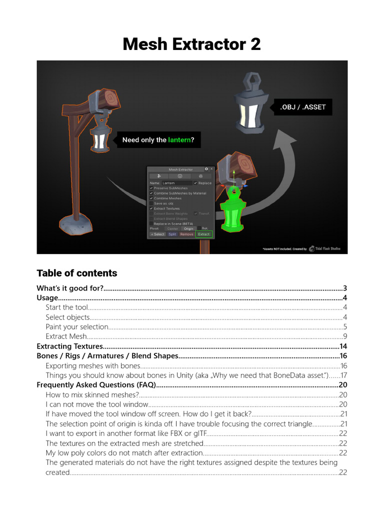 Mesh Extractor 2 Manual | PDF | Texture Mapping | Shader