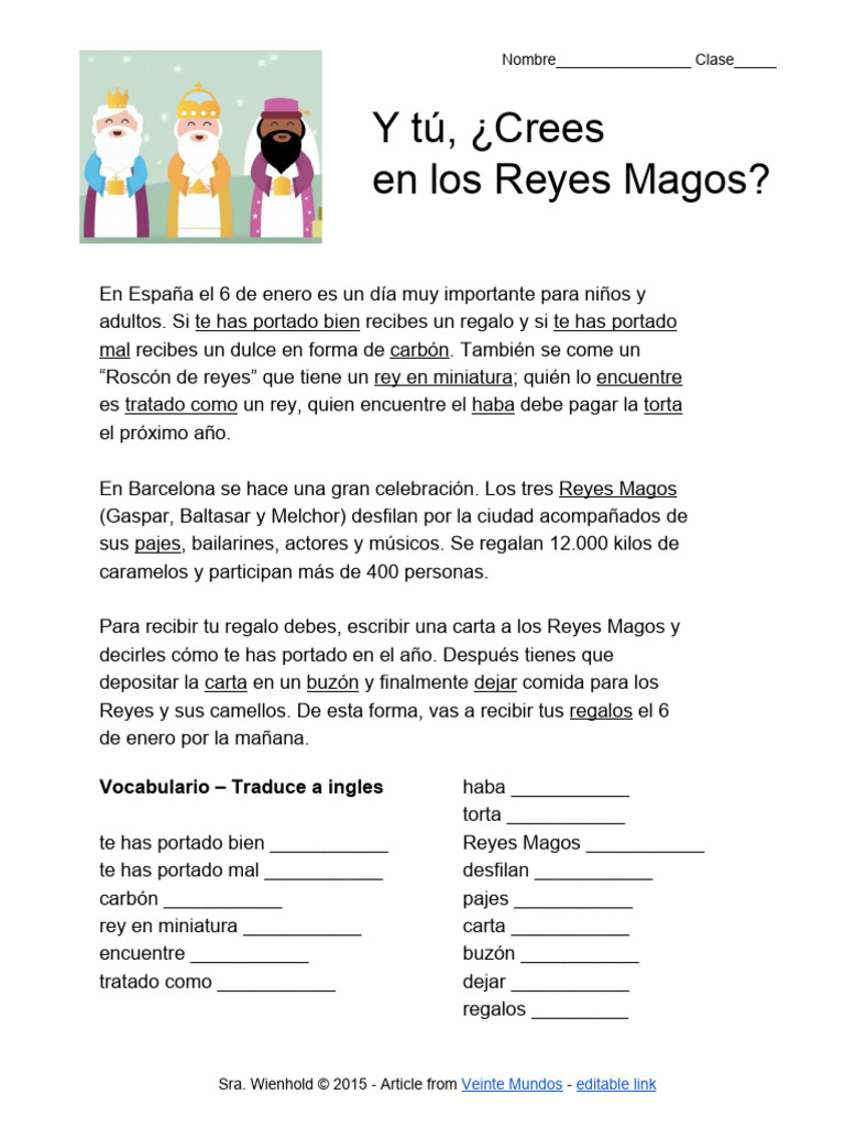 Tradiciones de Reyes Magos en España | PDF | Reyes Magos | Santos ...