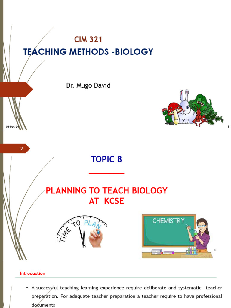 Cim 321 Topic 6 2025 Planning to Teach Biology | PDF | Lesson Plan ...