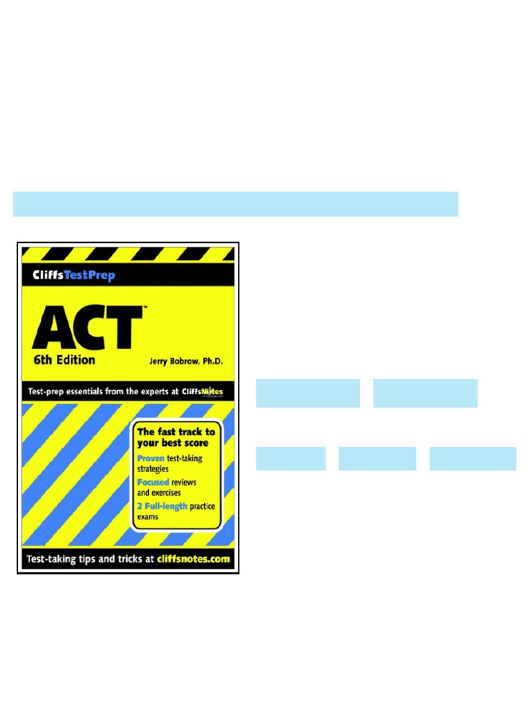 (Ebook) Cliffstestprep Act by Jerry Bobrow, William A. Covino, David A ...