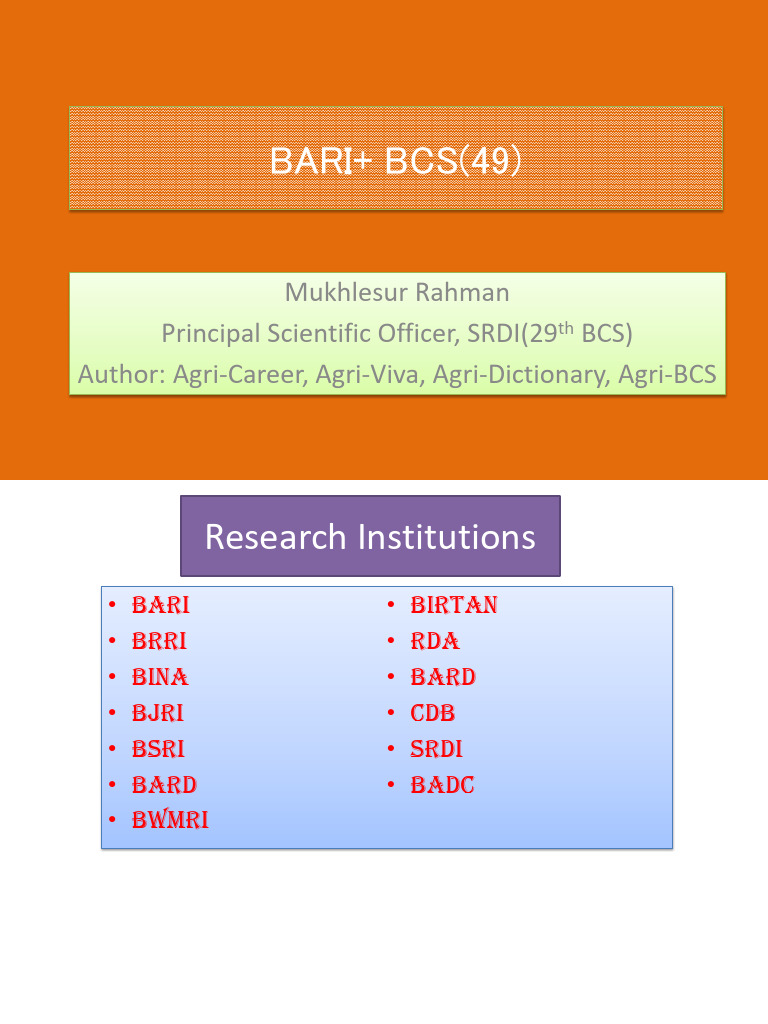 Bari Bcs 2025 | PDF