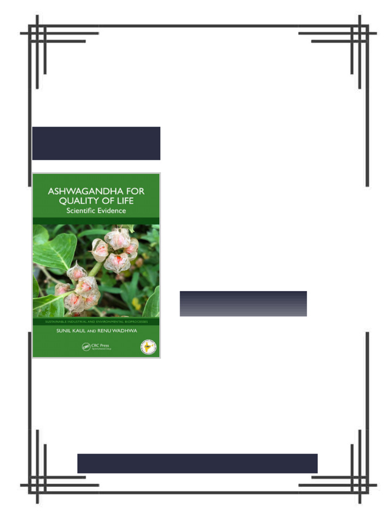 Ashwagandha For Quality Of Life 1st Edition Kaul ebook all formats ...