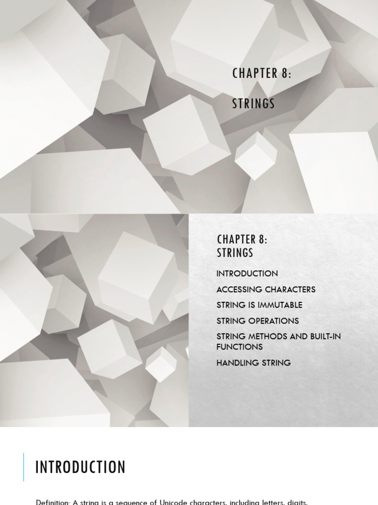 CHAPTER 8 | PDF | String (Computer Science) | Letter Case