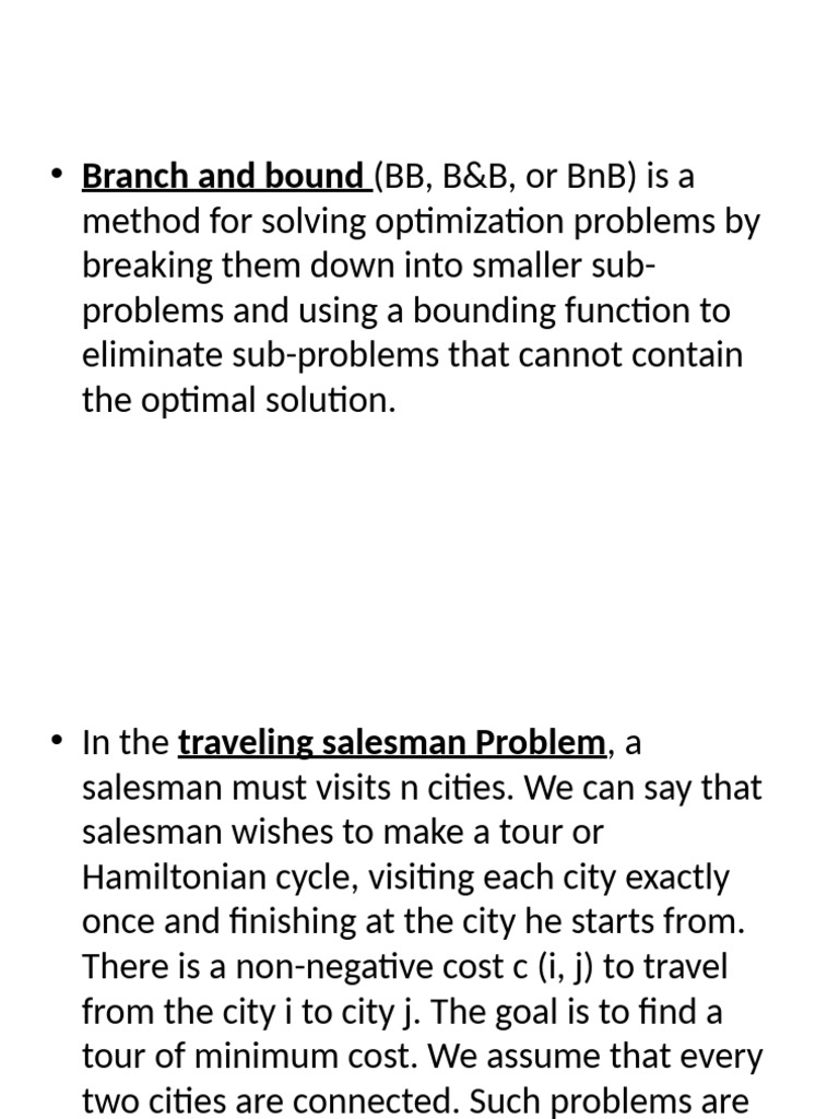 Travelling Salesman Problem | PDF
