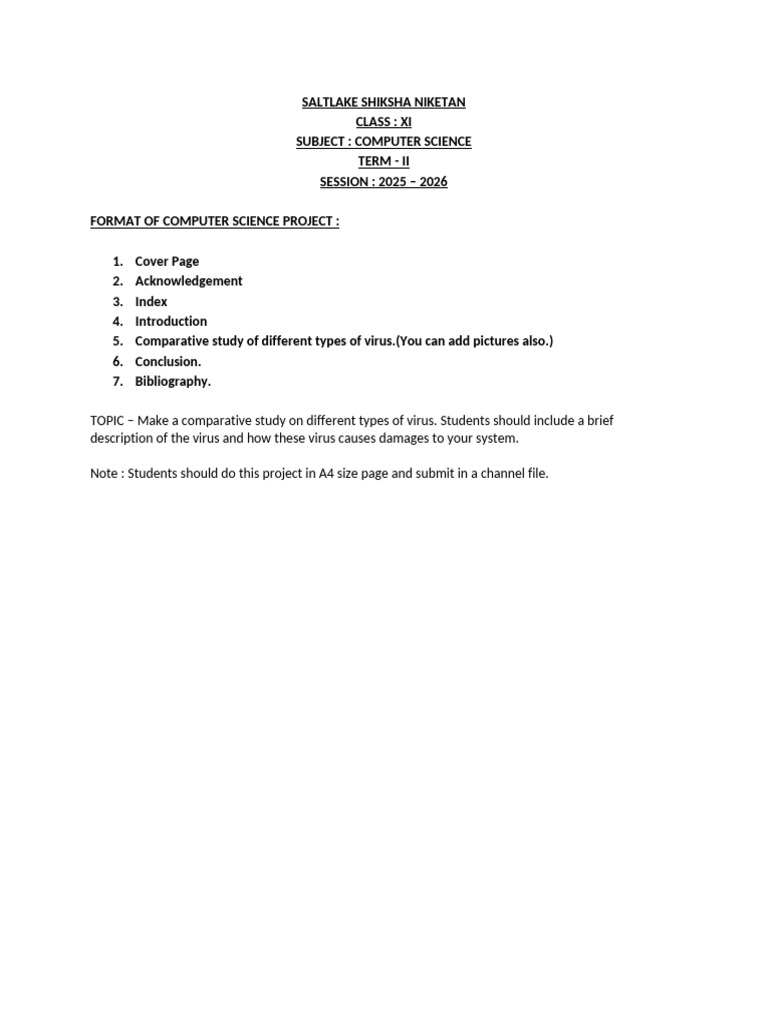 Cs Project | PDF