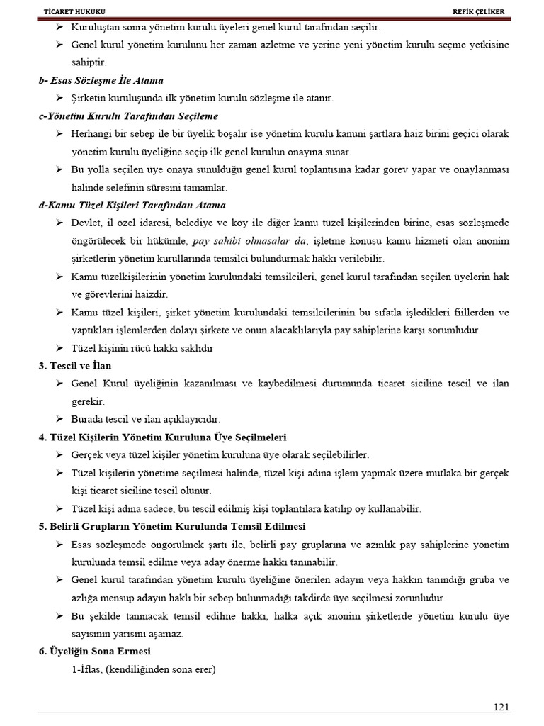 Ticaret Hukuku - Refik Hoca-25 | PDF
